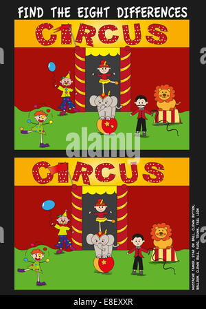game for children: find eight differences Stock Photo - Alamy