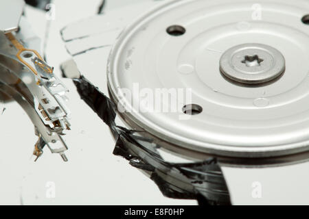 Broken hdd, destroyed hard disk, data loss Stock Photo - Alamy