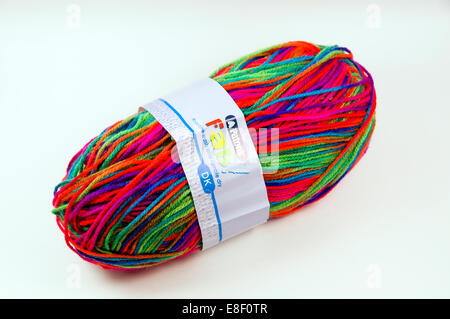 Ball of multi-coloured wool Stock Photo - Alamy