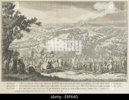 The Battle of Poltava on 27 June 1709 (Broadside). Artist: Allard ...