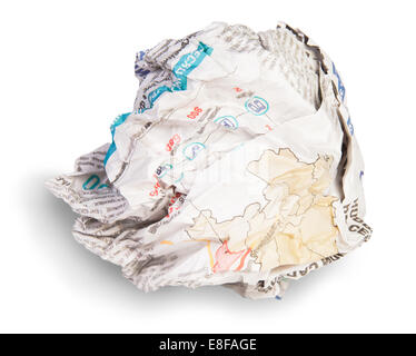 An old crumpled and torn newspaper for a background Stock Photo - Alamy