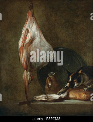 Jean Siméon Chardin - Still Life With Cat and Fish Stock Photo - Alamy