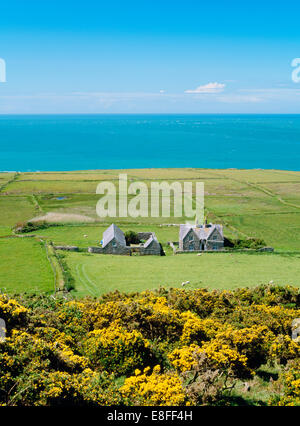 Ynys Enlli / Bardsey Island - seen from boat, going from harbour due ...