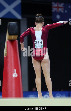Ruby Harrold (ENG) performs on the beam where a slip ultimately cost ...