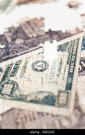 Detail of a Banknote Puzzle Stock Photo - Alamy