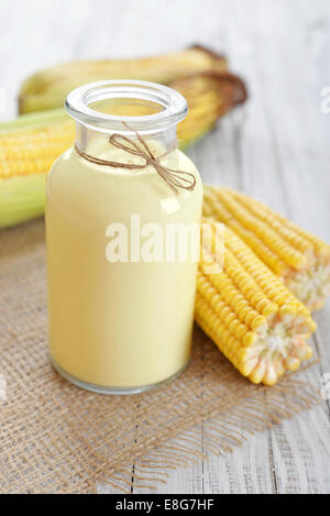 Fresh sweet corn juice in glass.Corn milk Stock Photo - Alamy