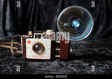 A Vintage Kodak Brownie Holiday Flash 127 film camera With box Stock ...
