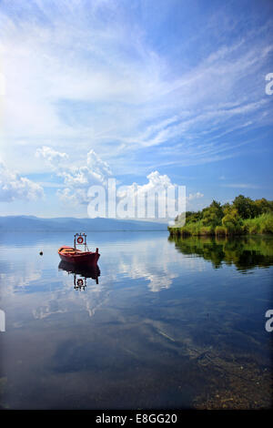 Trichonida lake, the largest natural lake in Greece Stock Photo - Alamy