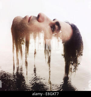 man face disintegrating Stock Photo - Alamy