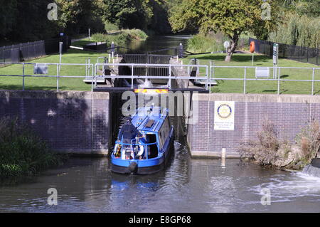 Ashline Lock, Briggate River, Whittlesey, Cambridgeshire, UK Stock ...