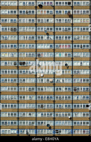 Kelson House residential tower block built in 1967 on the Thames ...