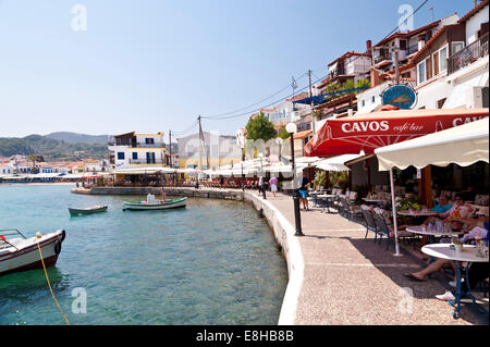 Harbor of Kokkari village on Samos island, Greece Stock Photo - Alamy