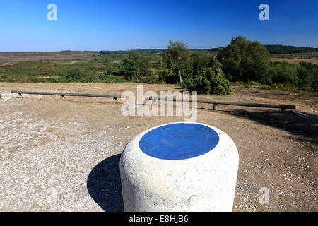 Abbotts Well directional Compass trig point, Hyde village, Hampshire ...