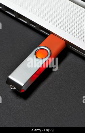 A usb flash drive plugged into a laptop Stock Photo - Alamy