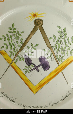 Women's Grande loge de France. Masonic symbols Stock Photo - Alamy