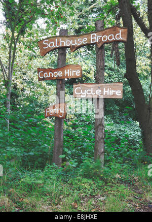 The "Broad Road" sign. Norfolk Broads England UK Stock Photo - Alamy