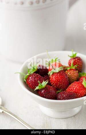 Strawberries in bowl Stock Photo - Alamy