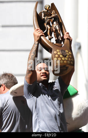 Issac Luke of the South Sydney Rabbitohs and Michael Ennis of the ...