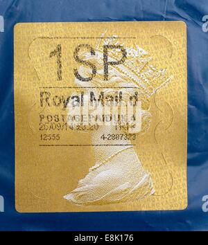 Delivered by Royal Mail postage paid GB stamped on envelope Stock Photo ...