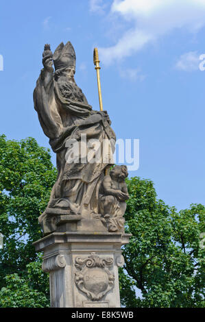 Saint Augustine of Hippo statue sculpture street corner outdoors Stock ...