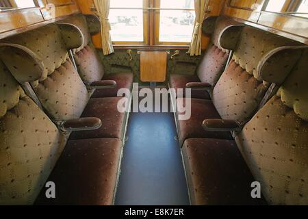 Inside an old first-class train carriage Stock Photo - Alamy