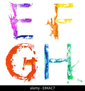 Colorful paint splash alphabet letters Vector paint splash font Y,Z and ...