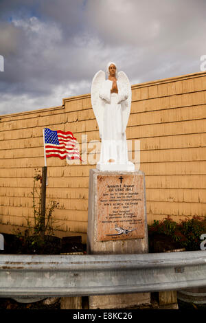 Commemorative statue to Kenneth L. Reusser, the most decorated Marine ...