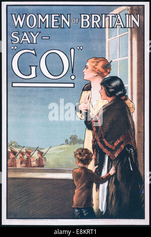 WW1 Recruitment propaganda poster in 1914 UK '"Which ought you to wear ...