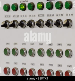 Electric control panel with buttons and levers Stock Photo - Alamy