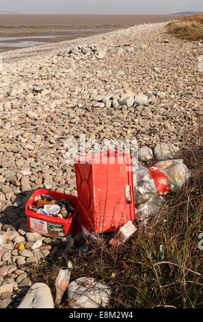 Bags of litter collected on a beach Stock Photo - Alamy