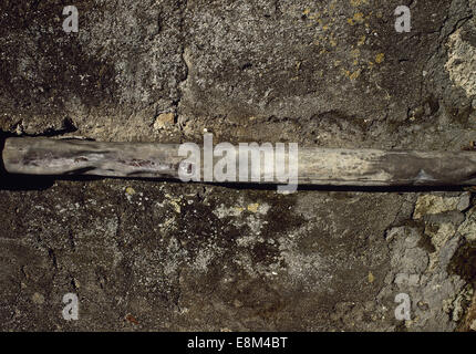 An original Roman lead pipe, Pompeii, Italy, 1st century AD. Water ...