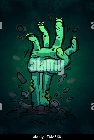 illustration of an evil zombie Stock Photo - Alamy