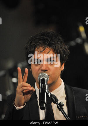 Berlin, Germany. 07th Oct, 2014. German Chancellor Angela Merkel (C ...