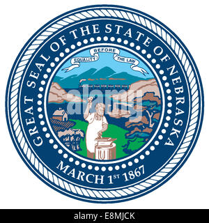 The seal of the American state of Nebraska Stock Photo - Alamy