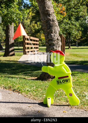 Slow! Visual Warning Signal Stock Photo - Alamy