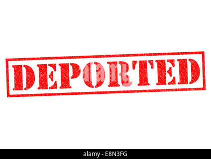DEPORTATION ORDER red Rubber Stamp over a white background Stock Photo ...