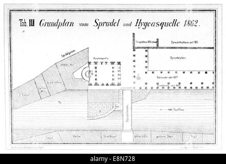 This 1883 illustration shows the detailed plan of Norham Castle ...
