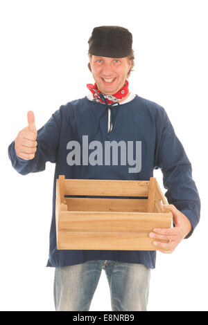 Wooden crate with fresh vegetables isolated on white Stock Photo - Alamy