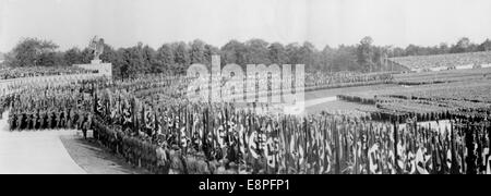 The Nazi propaganda picture shows Adolf Hitler in a car arriving in the ...