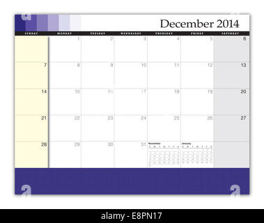 2014 December calendar Stock Photo - Alamy