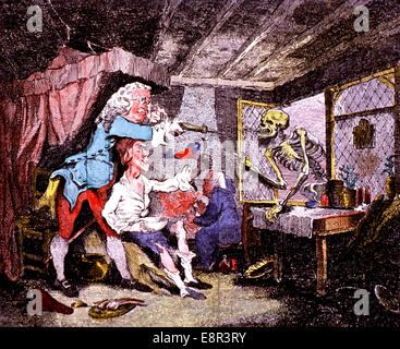 Thomas Rowlandson's 18th-century etching 'A Dead Horse on a Knacker's ...