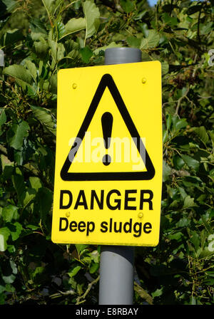Danger Deep Sludge Warning Sign, UK Stock Photo - Alamy