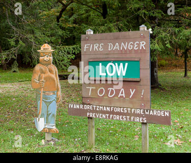 Fire danger sign Stock Photo - Alamy