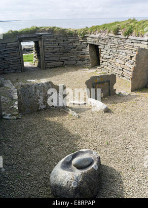 Quern stone, Knap of Howar, Papa Westray, Orkney, UK 2022 Stock Photo ...