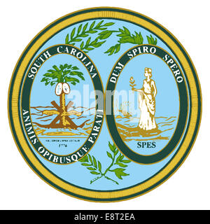 South Carolina State Seal over a white background Stock Photo - Alamy