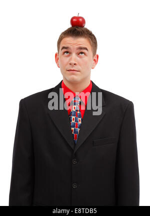 target and apple isolated on a white background Stock Photo - Alamy