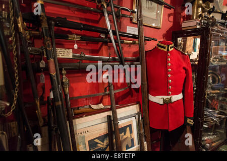 Interior of The Lanes Armory shop in Brighton selling militaria ...
