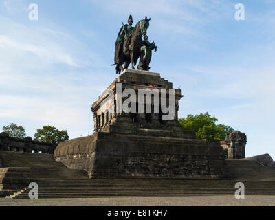 Huge equestrian statue Wilhelm 1 Deutsches Eck German Corner Koblenz ...