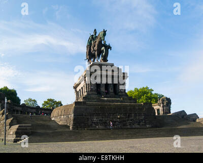 Huge equestrian statue Wilhelm 1 Deutsches Eck German Corner Koblenz ...