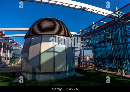 Letnany Metro Station, the last station line C, ending in the fields ...